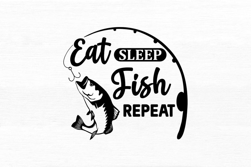 Eat sleep fish SVG - So Fontsy