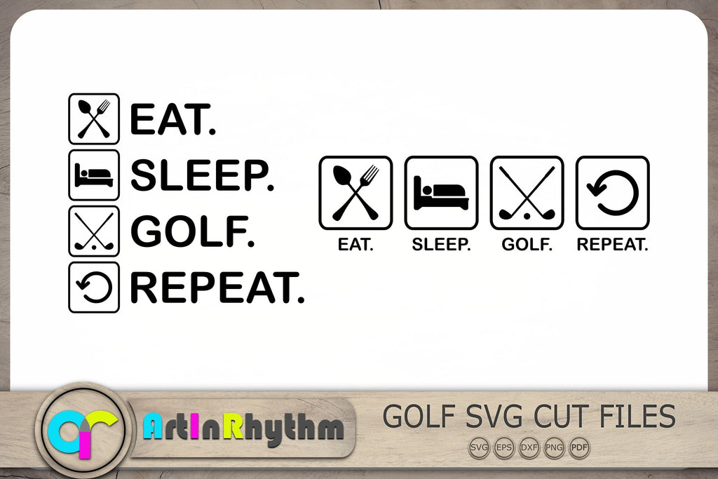 Eat Sleep Golf Repeat Svg, Golf Svg, Golf Shirt Design, Golf Clipart ...