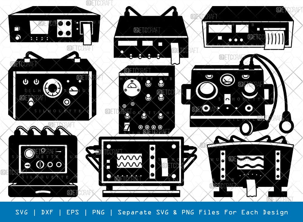 ECT Machine Silhouette, ECT Machine SVG, ECT Therapy Svg, Therapy Mach ...