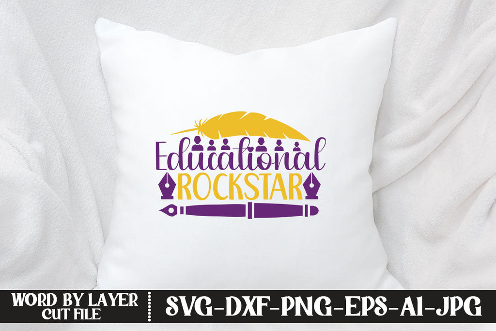 Educational Rockstar SVG CUT FILE - So Fontsy