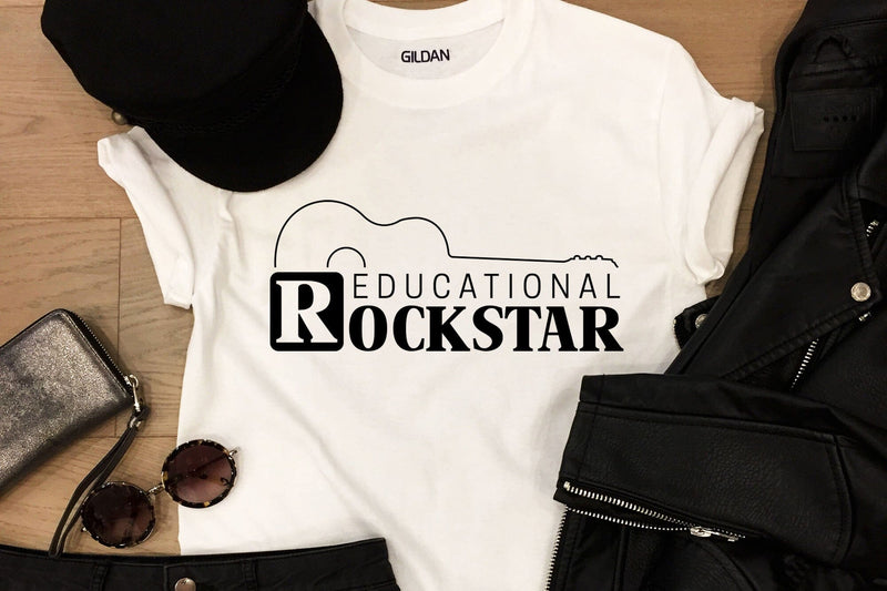 Educational Rockstar SVG | Teacher SVG - So Fontsy