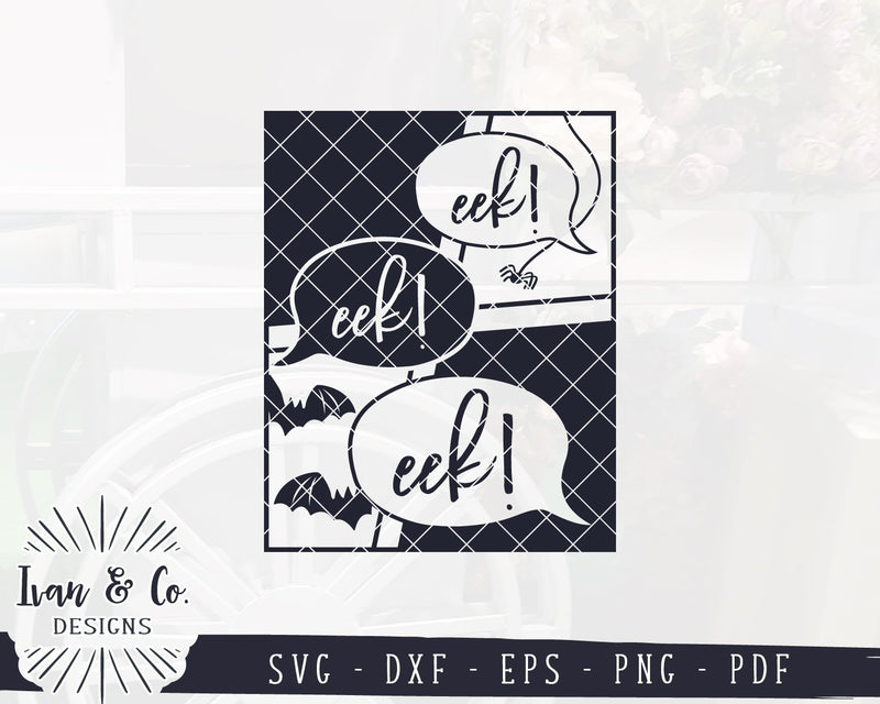 Eek Eek Eek SVG Files | Halloween SVG | Bat and Spider SVG | Comic ...