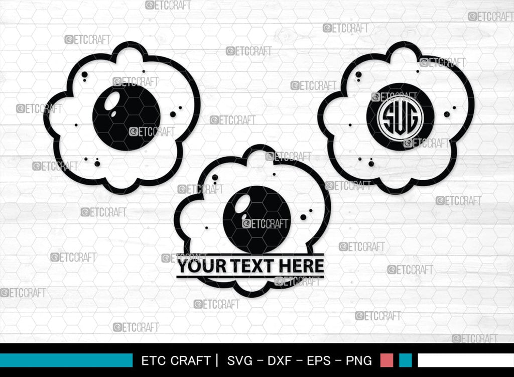 Egg Monogram, Egg Silhouette, Egg SVG, Broken Egg Svg, Omelet Svg ...