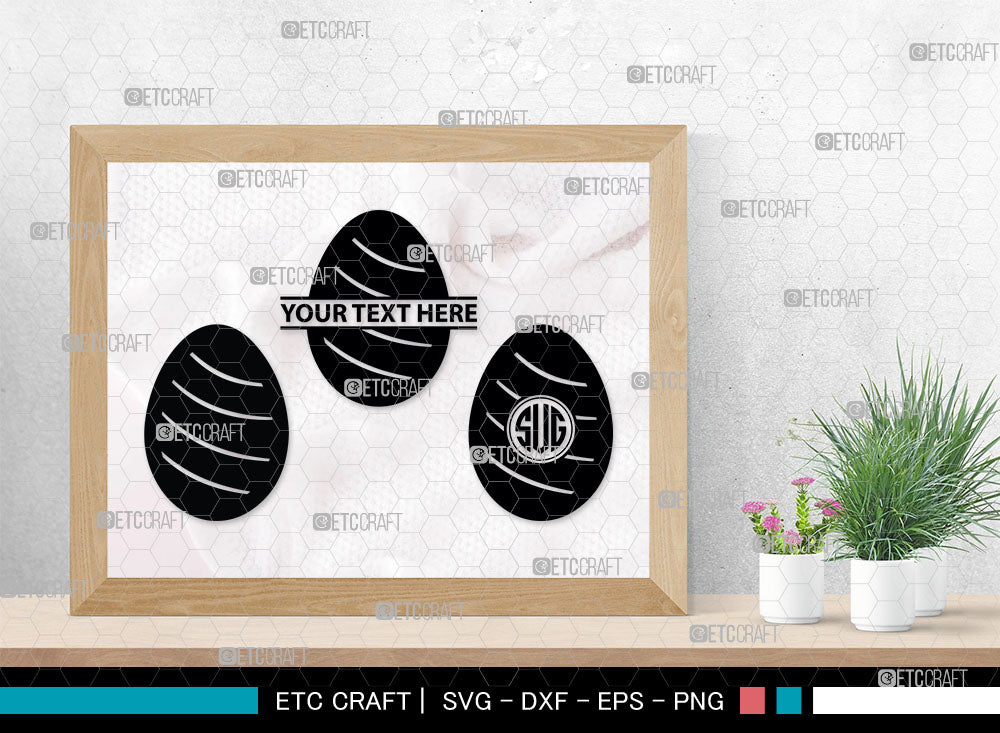 Eggs Monogram, Eggs Silhouette, Pattern Eggs SVG, Chevron Pattern Eggs ...