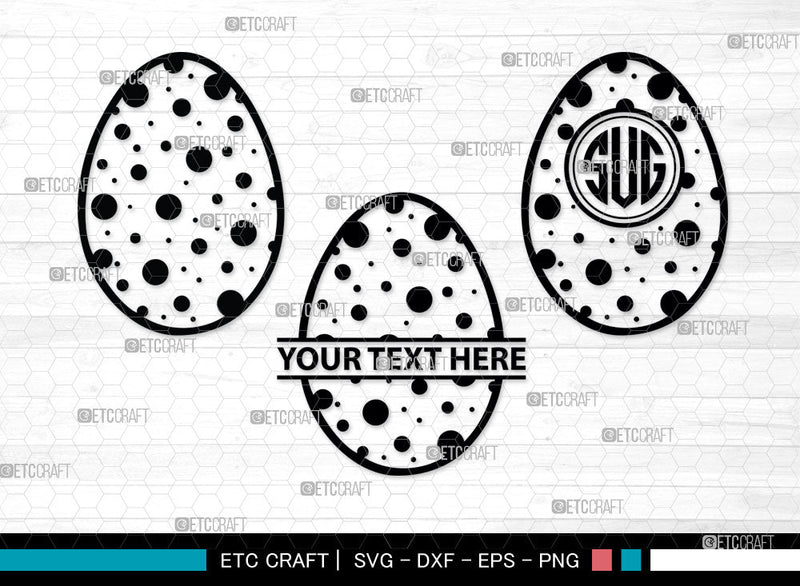Eggs Monogram, Eggs Silhouette, Pattern Eggs SVG, Chevron Pattern Eggs ...
