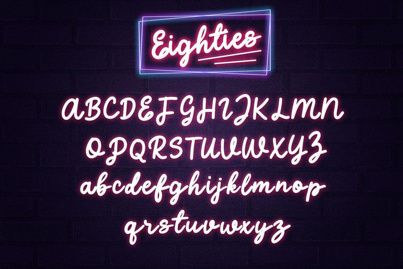 Eighties - Retro Script Font - So Fontsy
