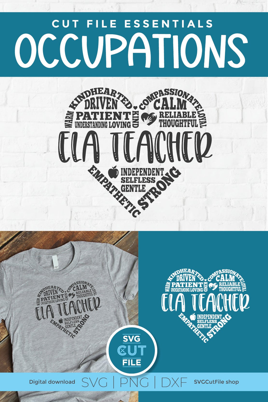 ELA Teacher svg, English teacher svg, English Language Arts teacher ...