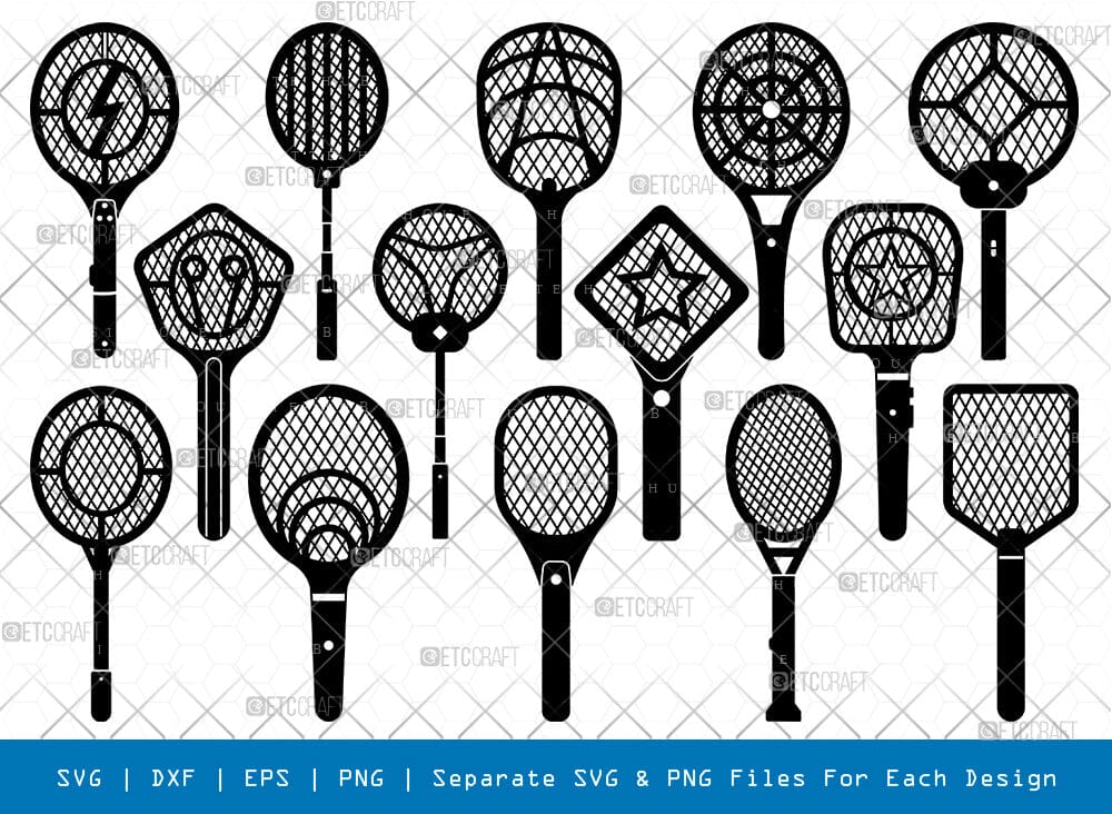 Electric Fly Swatter Silhouette, Electric Fly Swatter SVG, Zapper ...