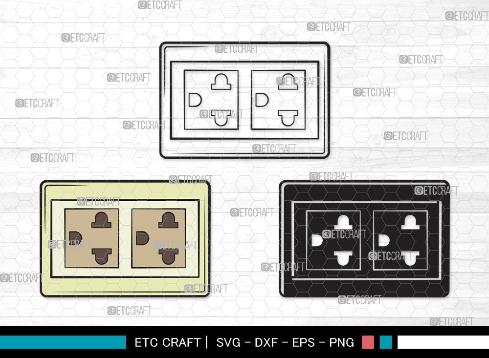 Electrical Socket Clipart SVG | Socket Svg | Electrical Plug Svg ...
