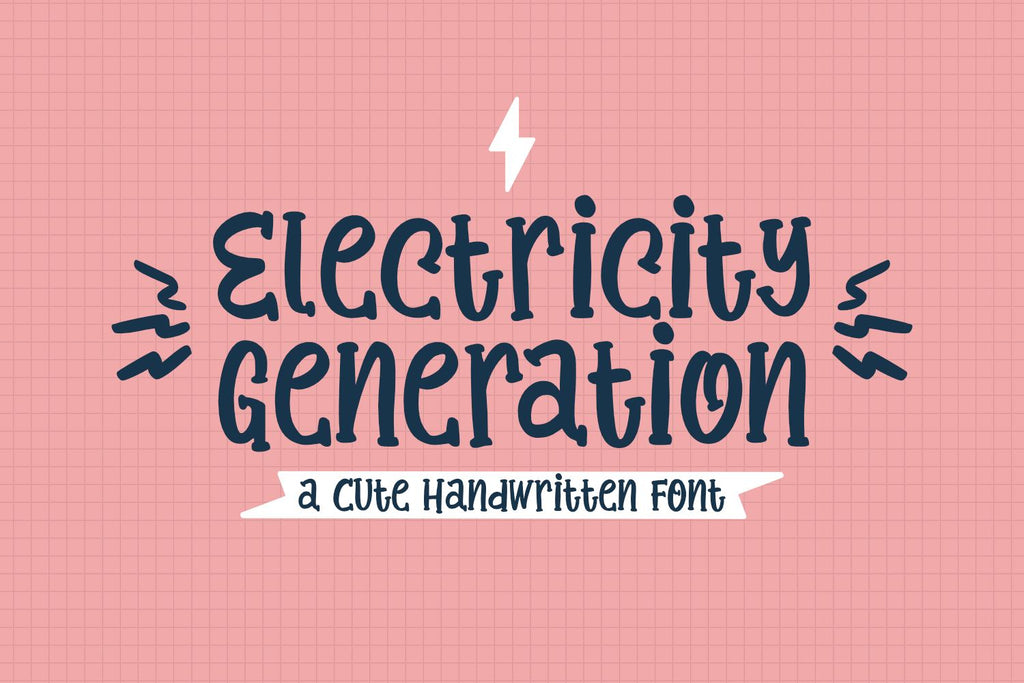 Electricity Generation - a Cute Handwritten Font - So Fontsy
