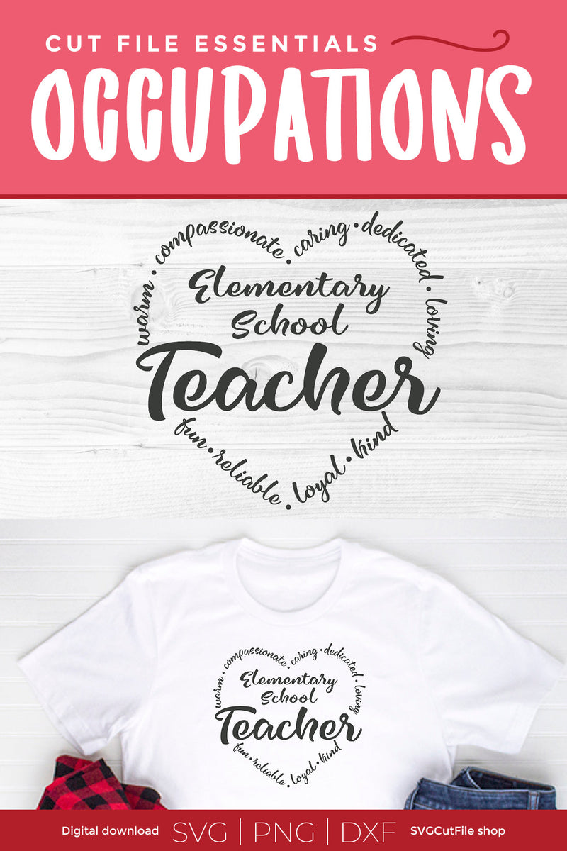 Elementary school teacher svg - So Fontsy