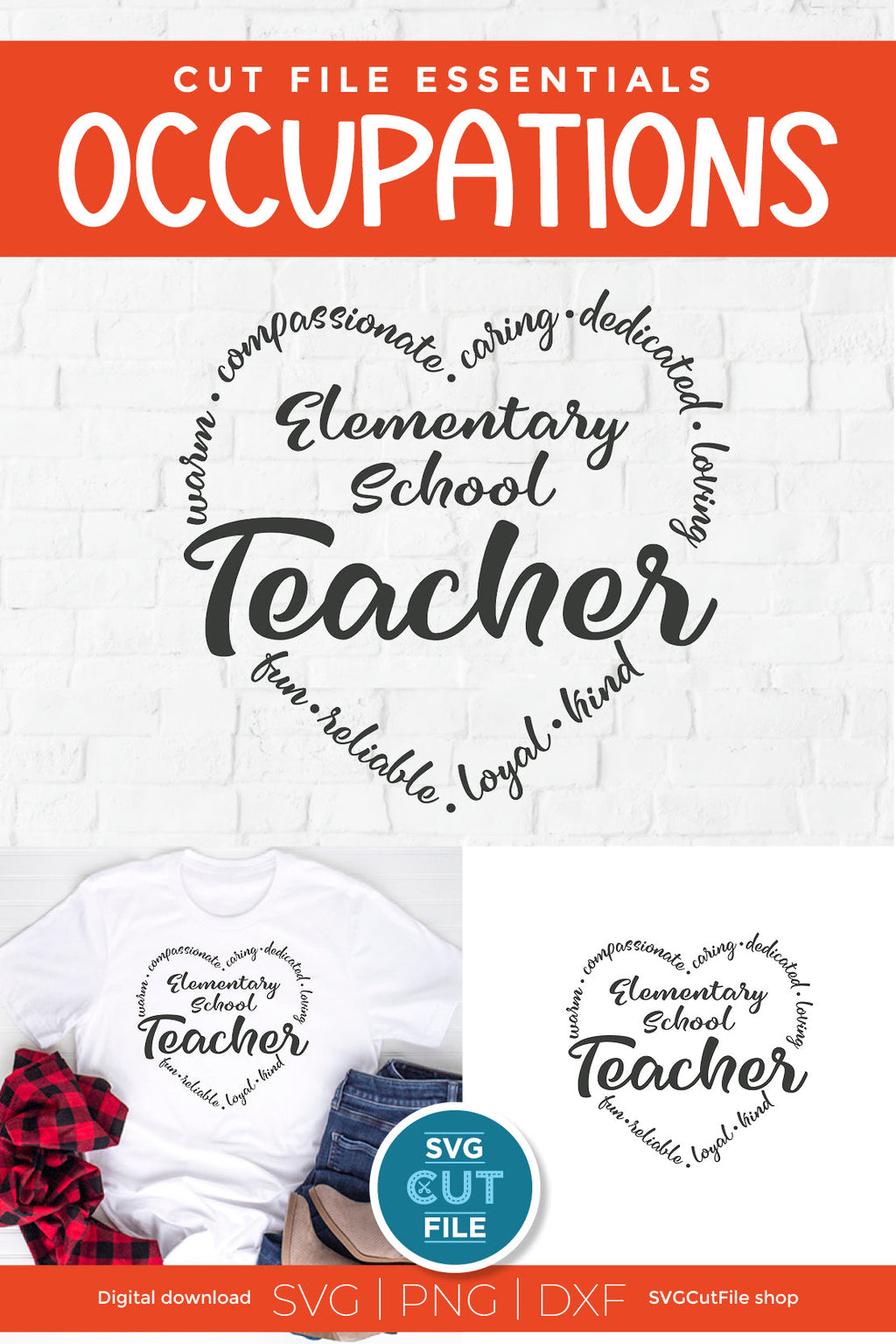 Elementary school teacher svg - So Fontsy