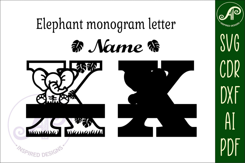 Elephant Capital Monogram Letter Z SVG - So Fontsy
