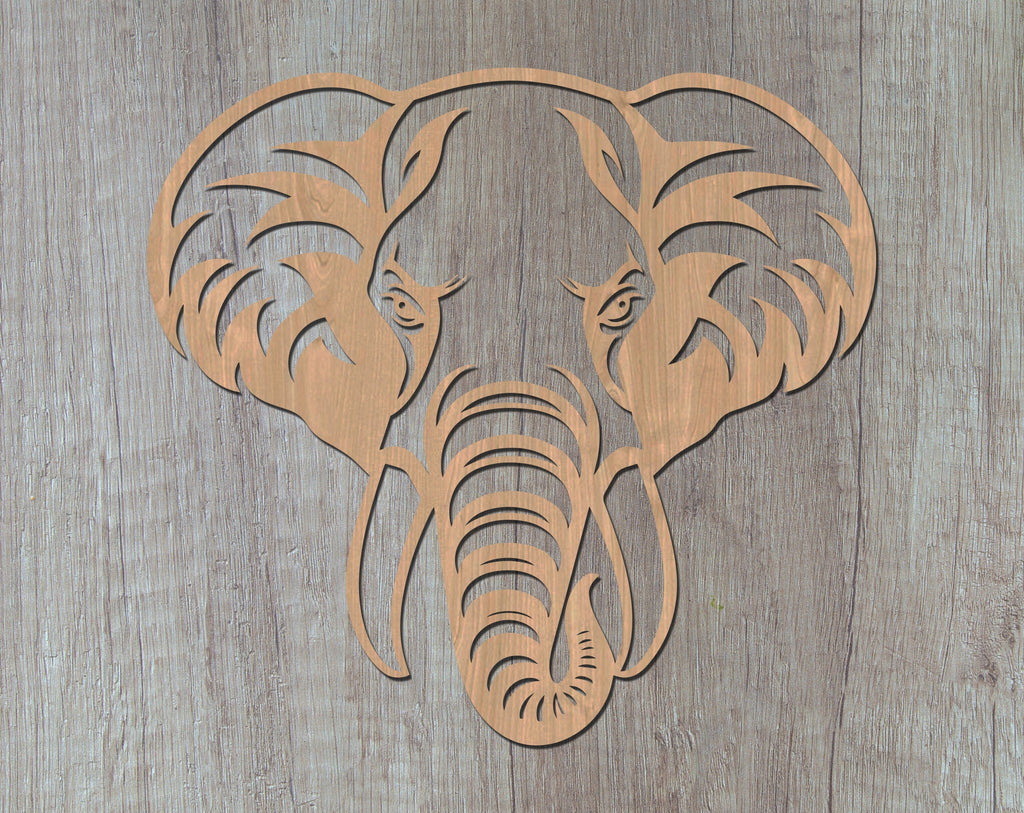 Elephant Laser SVG Cut File, Elephant Glowforge File, Elephant DXF ...