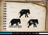 Elephant Monogram, Elephant Silhouette, Elephant SVG, Safari Animal Svg ...