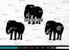 Elephant Monogram, Elephant Silhouette, Elephant SVG, Safari Animal Svg ...