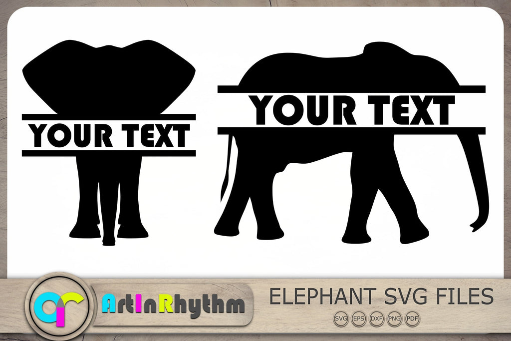 Elephant Split Monograms Svg, Elephant Svg, Monogram Svg - So Fontsy