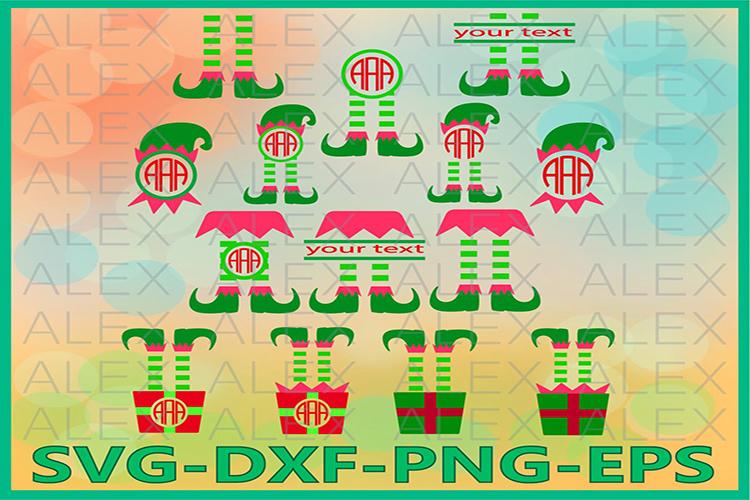 Elf Monogram SVG, Christmas Monogram - So Fontsy