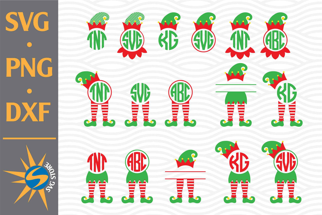 Elf Monogram SVG, PNG, DXF Digital Files Include - So Fontsy