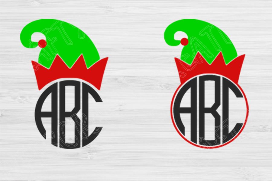 Elf Svg, Elf Hat Svg, Elf Monogram Svg, Christmas Svg Files for Cricut ...
