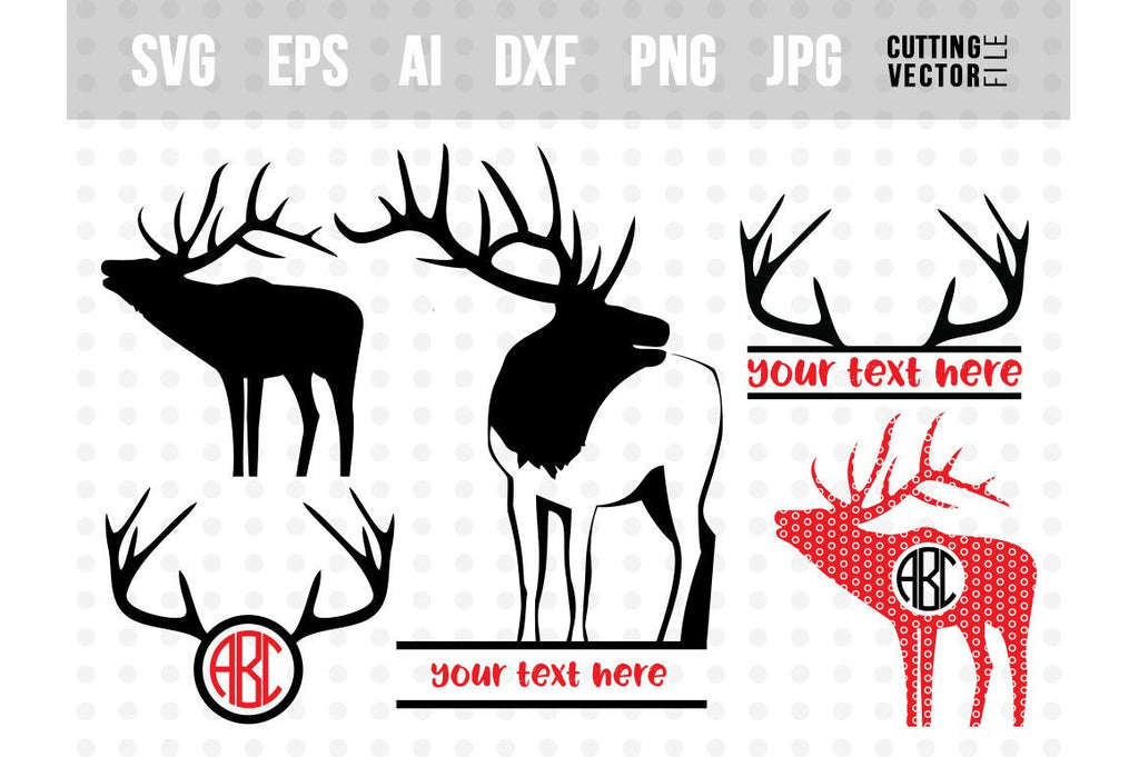 Elk Vector Monogram - So Fontsy