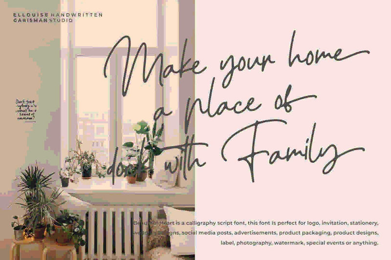 Ellouise – Handwritten Font - So Fontsy