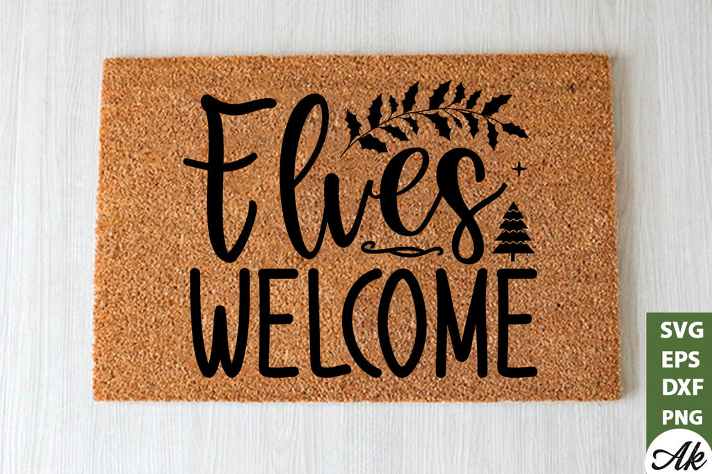 Elves welcome Doormat SVG - So Fontsy