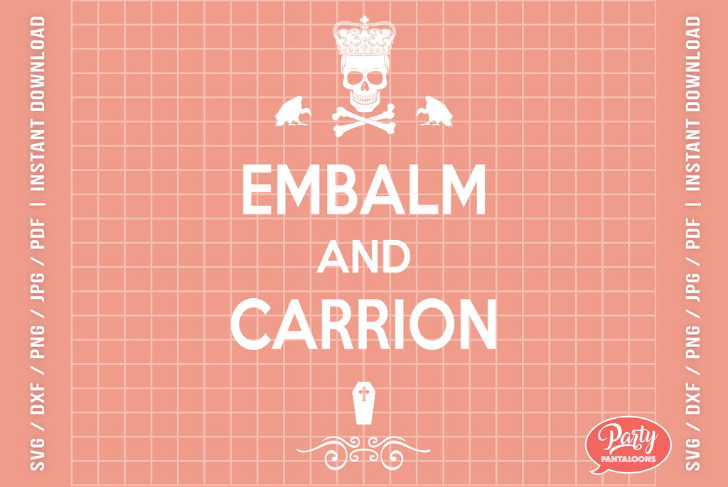 EMBALM AND CARRION | scary Halloween SVG - So Fontsy