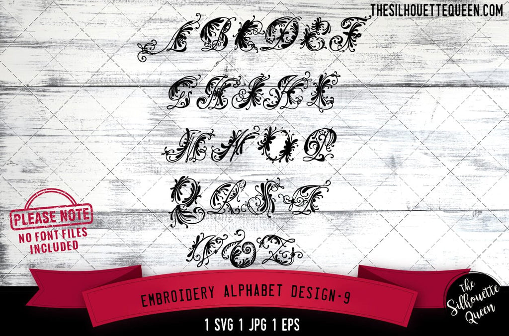 Embroidery Alphabet Design - So Fontsy