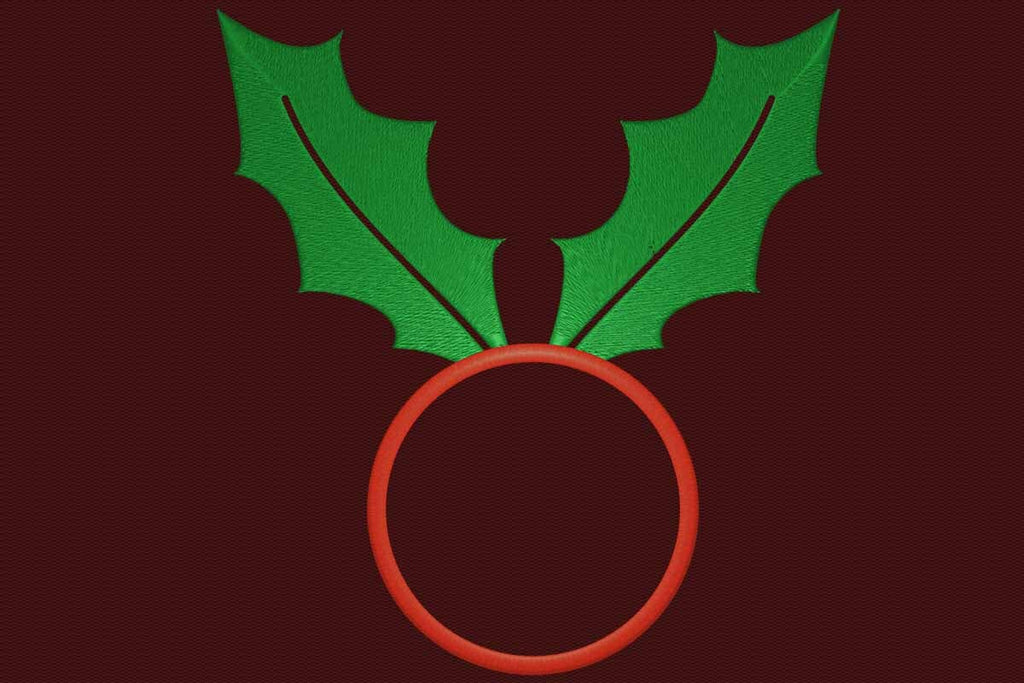 Embroidery Design Mistletoe Monogram - So Fontsy