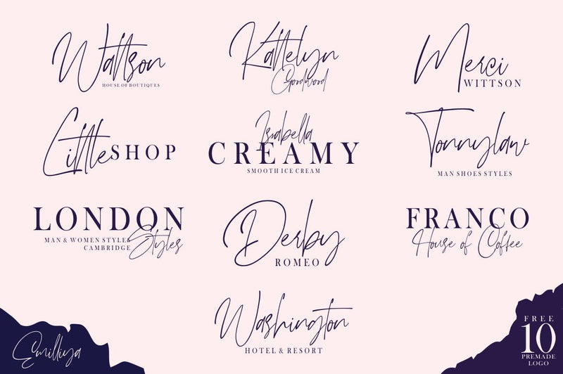 Emilliya – Luxury Signature Font - So Fontsy
