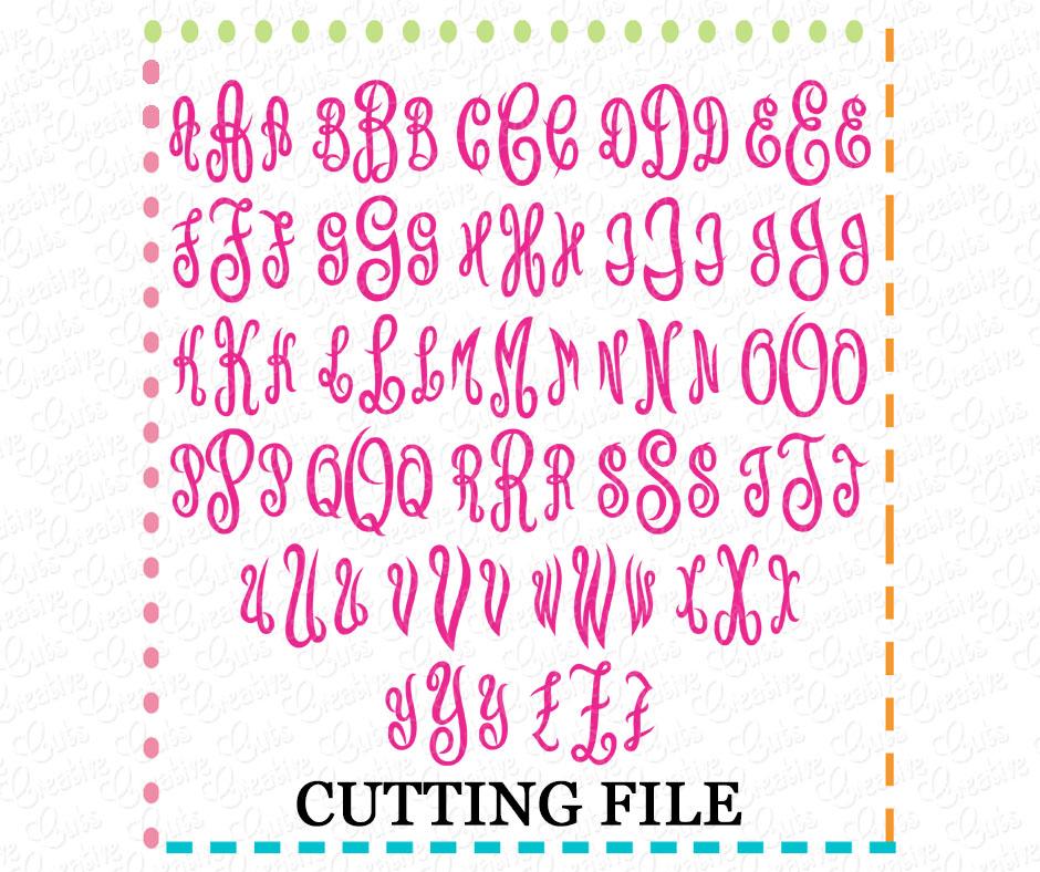 Empire Monogram Alphabet Cut File - So Fontsy