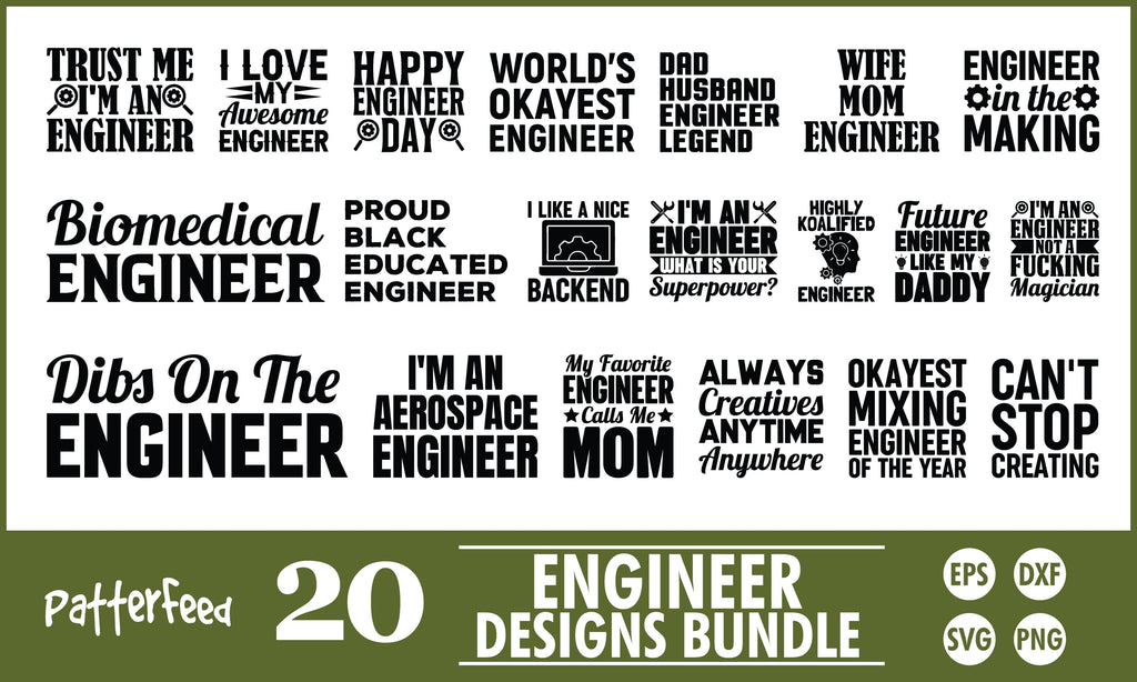 Engineer SVG Designs Bundle - So Fontsy