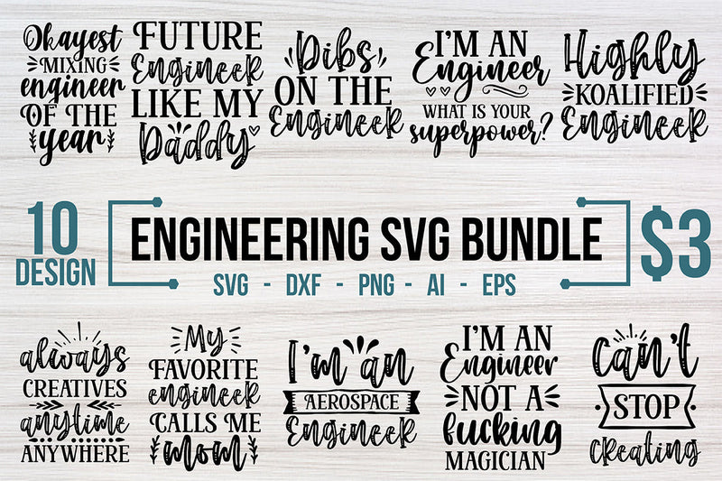 Engineering SVG Bundle - So Fontsy