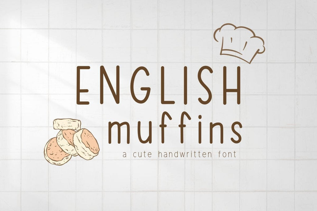 English Muffins - cute hand writing font - So Fontsy