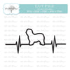 English Sheepdog EKG Heartbeat - So Fontsy