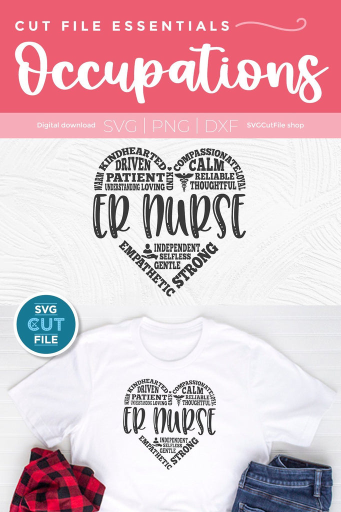 ER nurse svg, an emergency room nurse svg file for crafters - So Fontsy