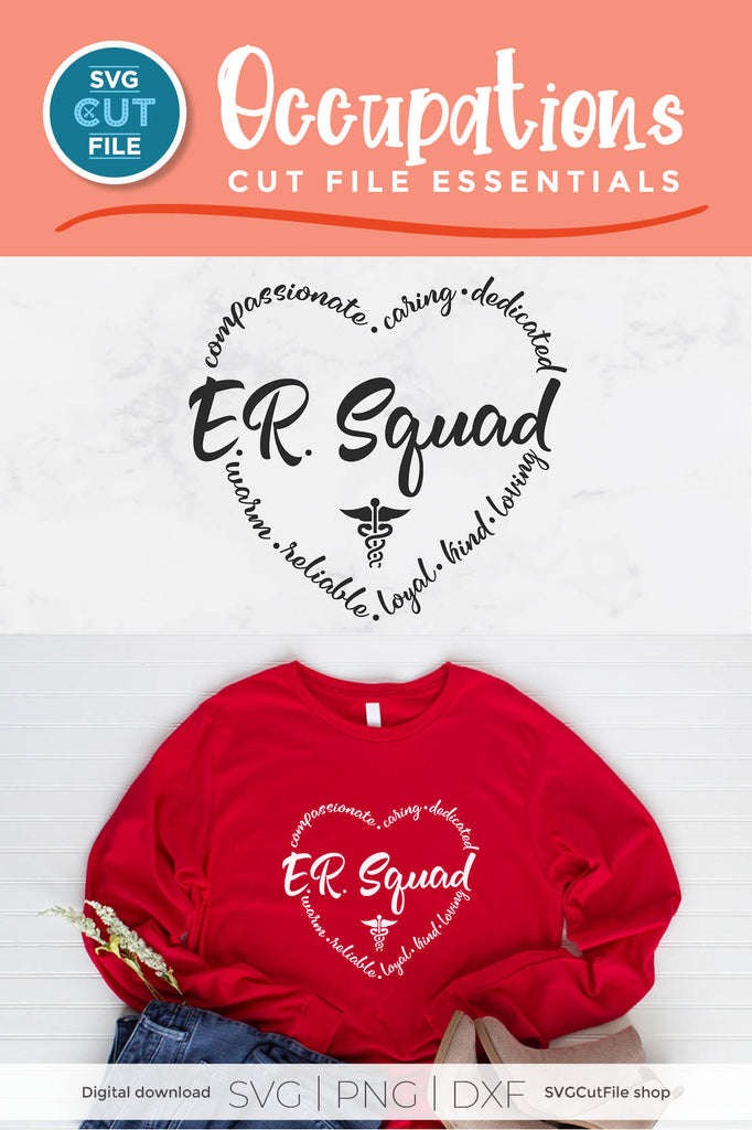 ER Squad svg for Cricut or Silhouette - So Fontsy