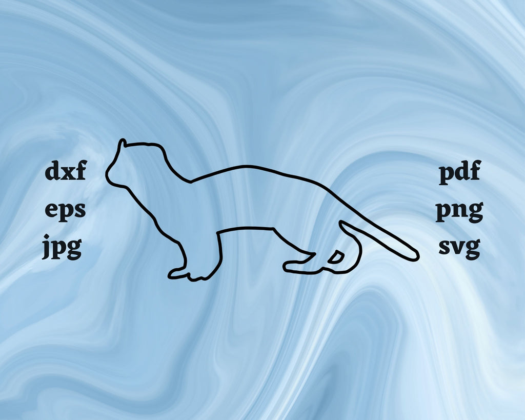 Ermine Outline SVG Cut File - So Fontsy