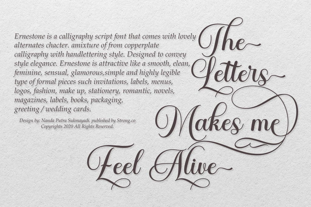 Ernestone Script - So Fontsy