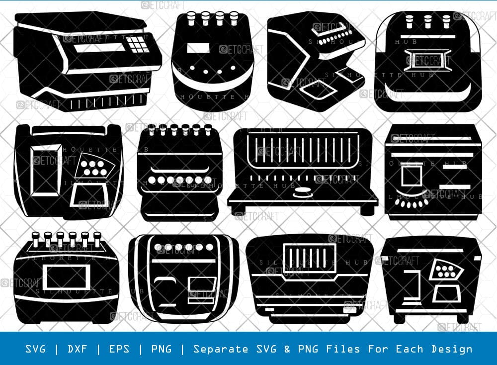 ESR Machine Silhouette Svg Cricut Cut Files Png Bundle, SB01064 - So Fontsy