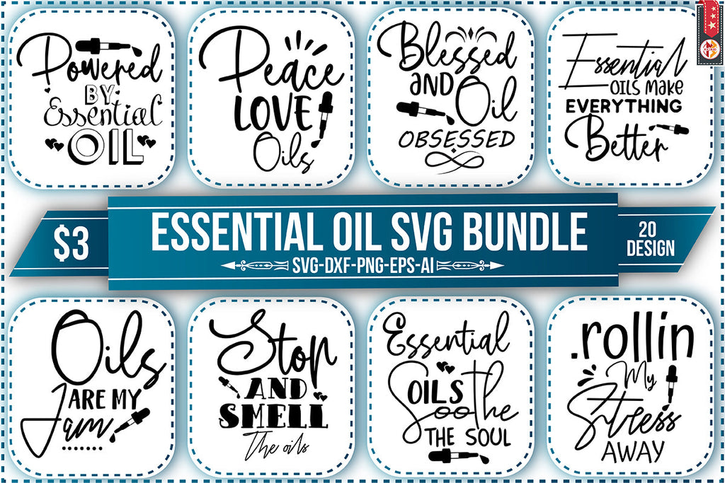 Essential Oil SVG Bundle - So Fontsy