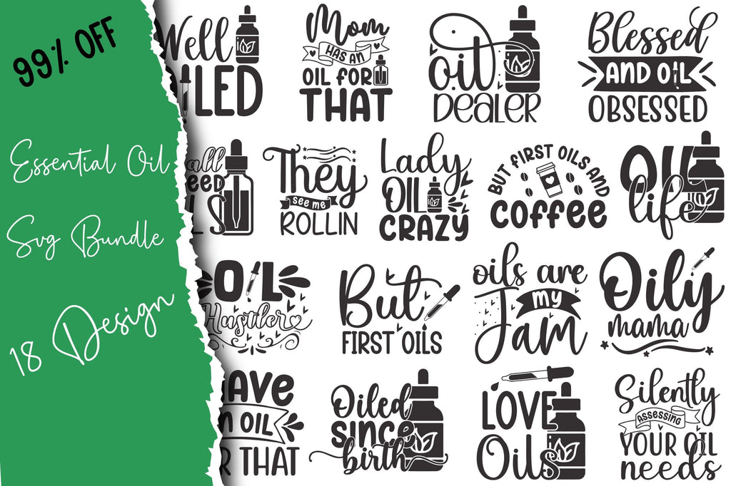 Essential Oil SVG Bundle - So Fontsy