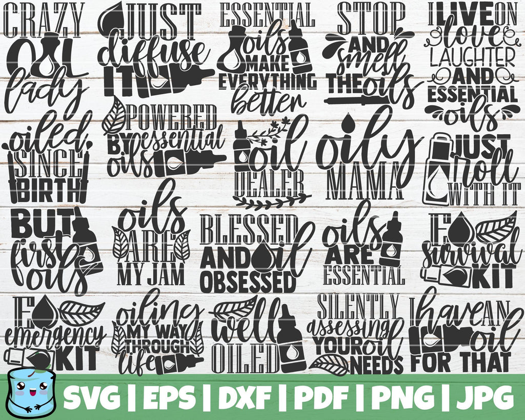 Essential Oils SVG Bundle - So Fontsy