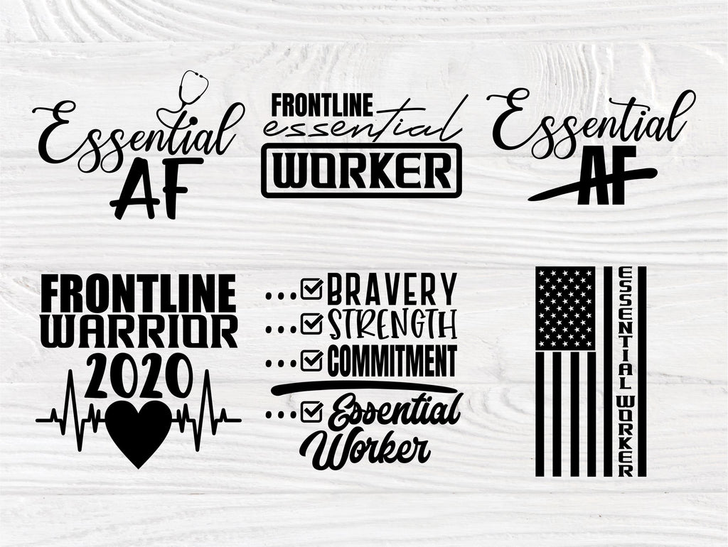 Essential Worker SVG, Quarantine Svg, Svg Cut File - So Fontsy