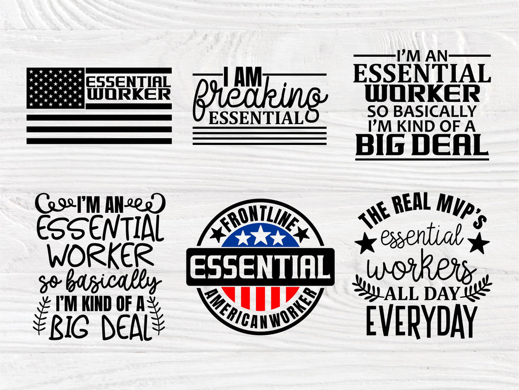 Essential Worker SVG, Quarantine Svg, Svg Cut File - So Fontsy