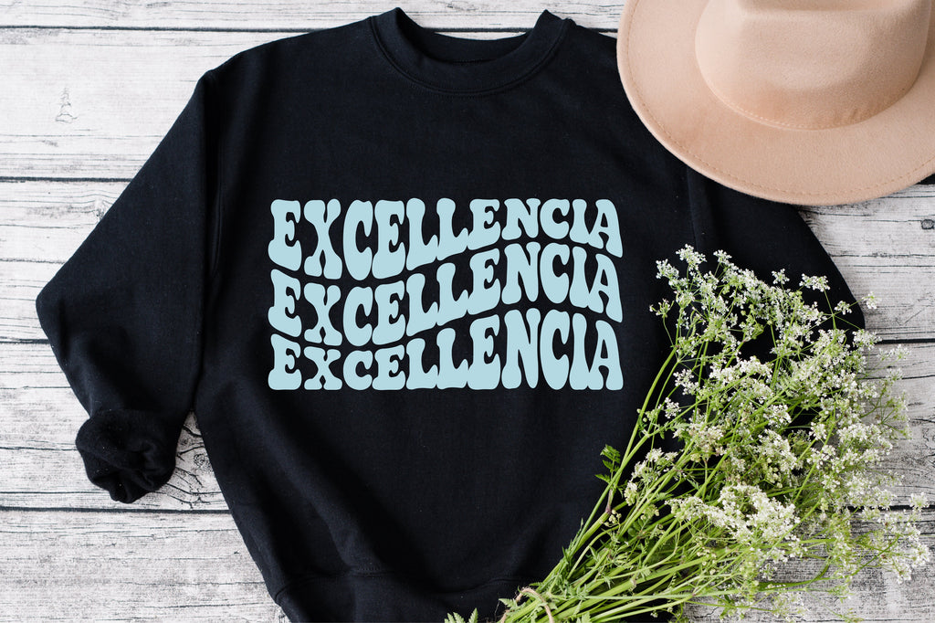Excellencia svg, wavy style svg, EPS PNG Cricut Instant Download - So ...