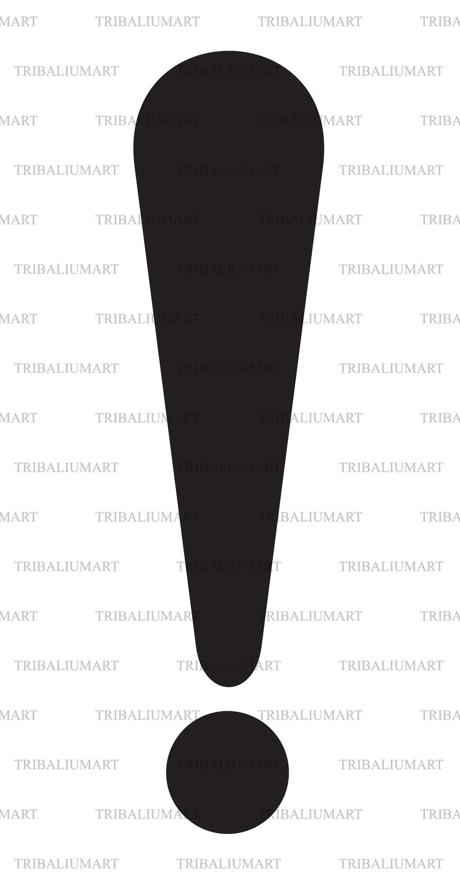 Exclamation point. Cut files for Cricut. Clip Art silhouettes (eps, svg ...