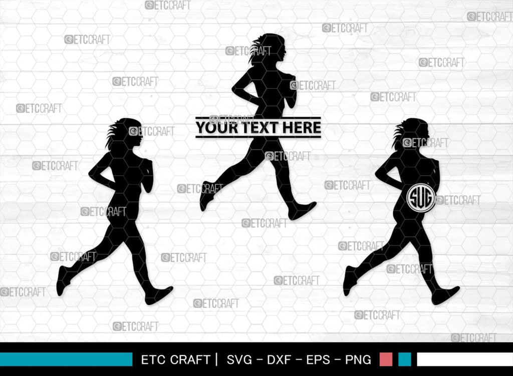 Exercise Run Monogram, Exercise Run Silhouette, Exercise Run SVG ...