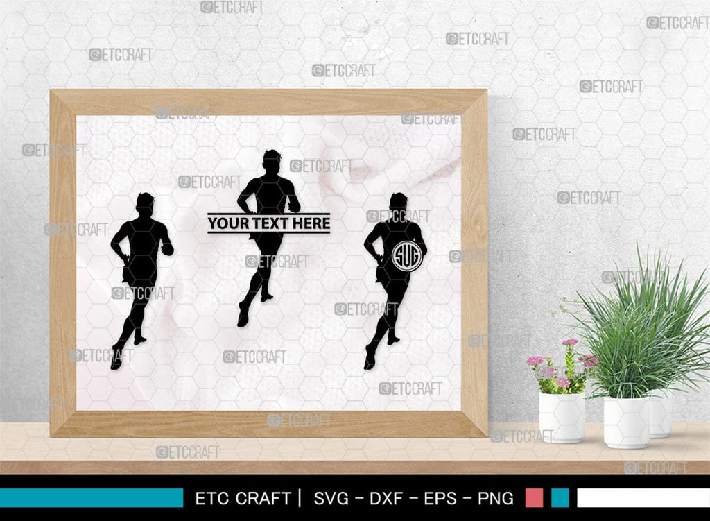 Exercise Run Monogram, Exercise Run Silhouette, Exercise Run SVG ...